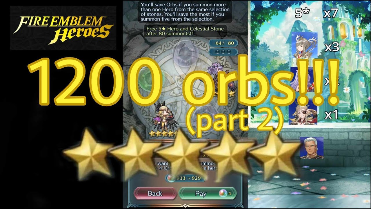 FEH - AHR banner 1200 orbs! (part 2) - YouTube