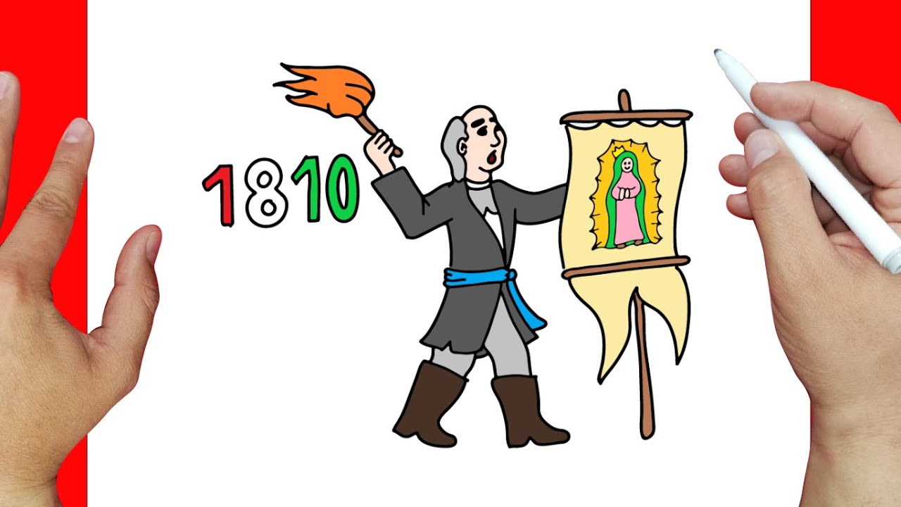 How to draw the beginning of Mexican independence step by step - YouTube