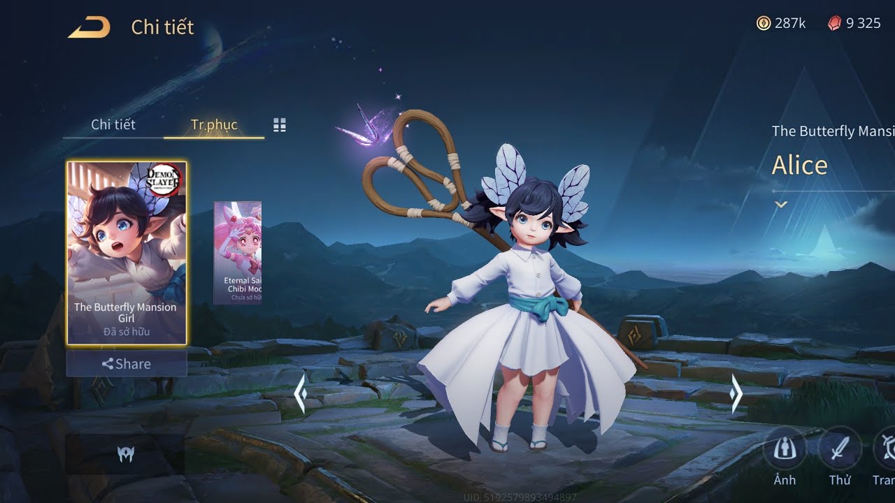 Alice The Butterfly Mansion Girl - hiệu ứng âm thanh trang phục DEMON SLAYER max setting - YouTube
