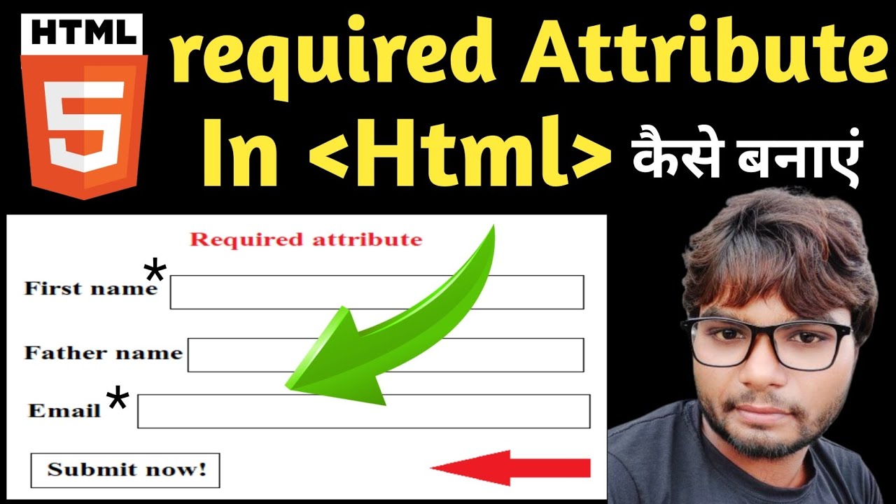 Required Attribute In Html | Input Type Tag In HTML @gwalcomputer - YouTube