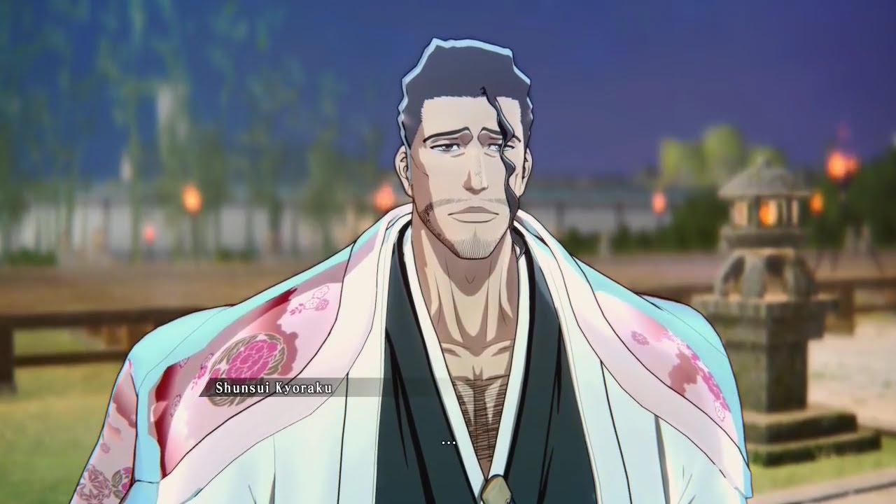 shunsui kyoraku all dialogue/cutscenes/secret story BLEACH Rebirth of ...