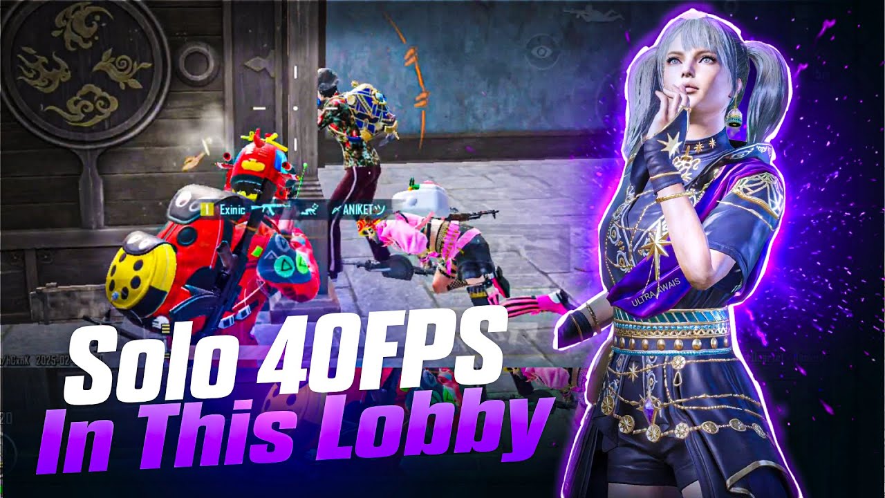 Conquered Solo "40FPS" In This Lobby| 40FPS Player | 1V4 BGMI | - YouTube