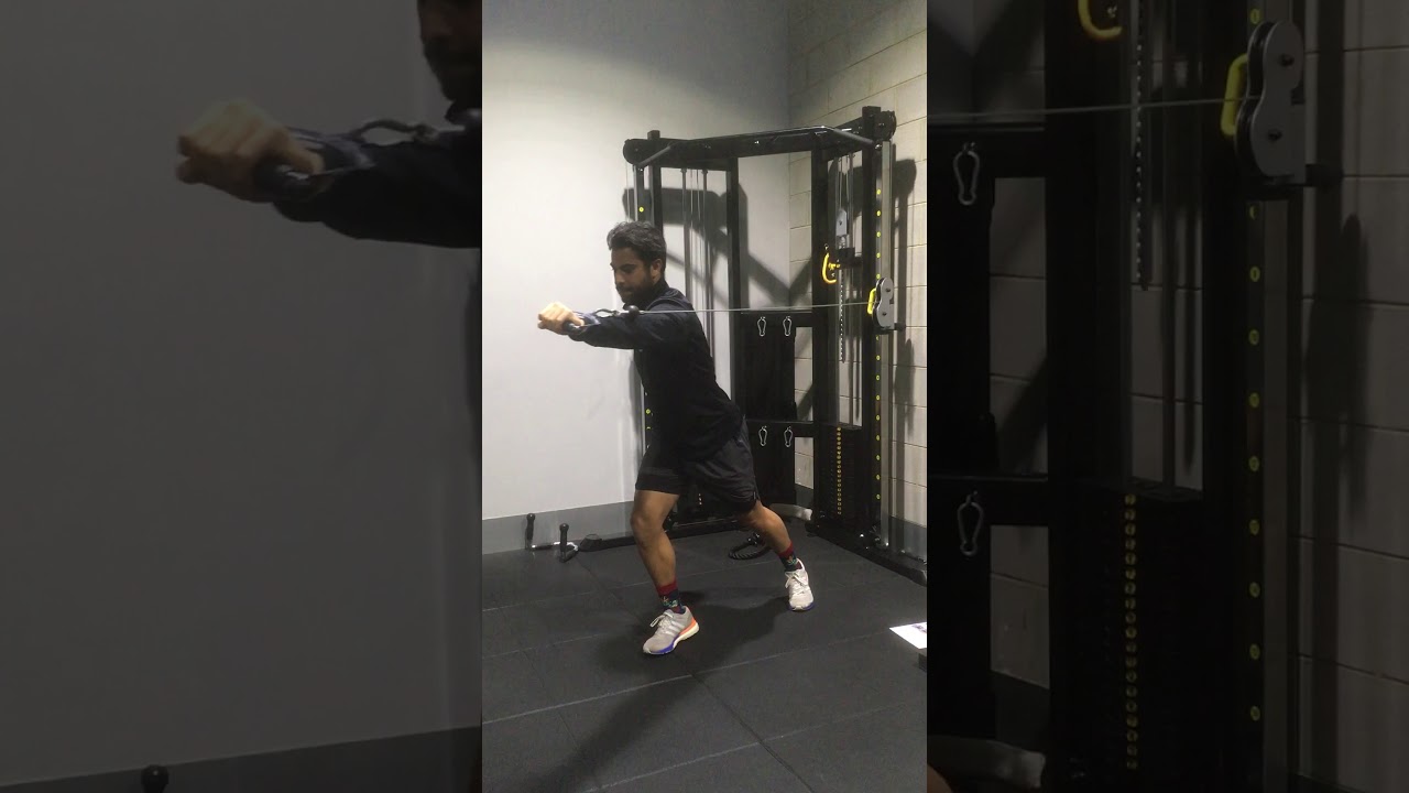 C1 - Anterior Push SA/Mid-Cable + Split Squat (P) - YouTube