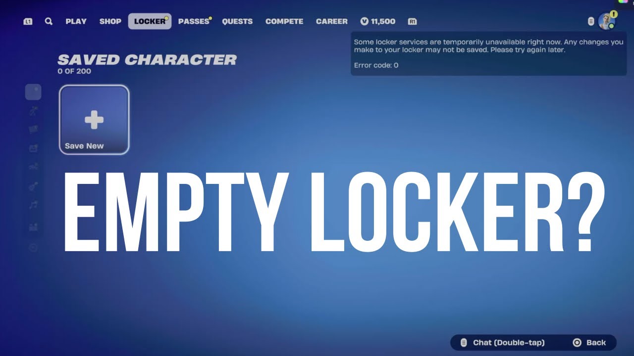 Fortnite Empty Locker Fix | Missing All Skins on Fortnite - YouTube