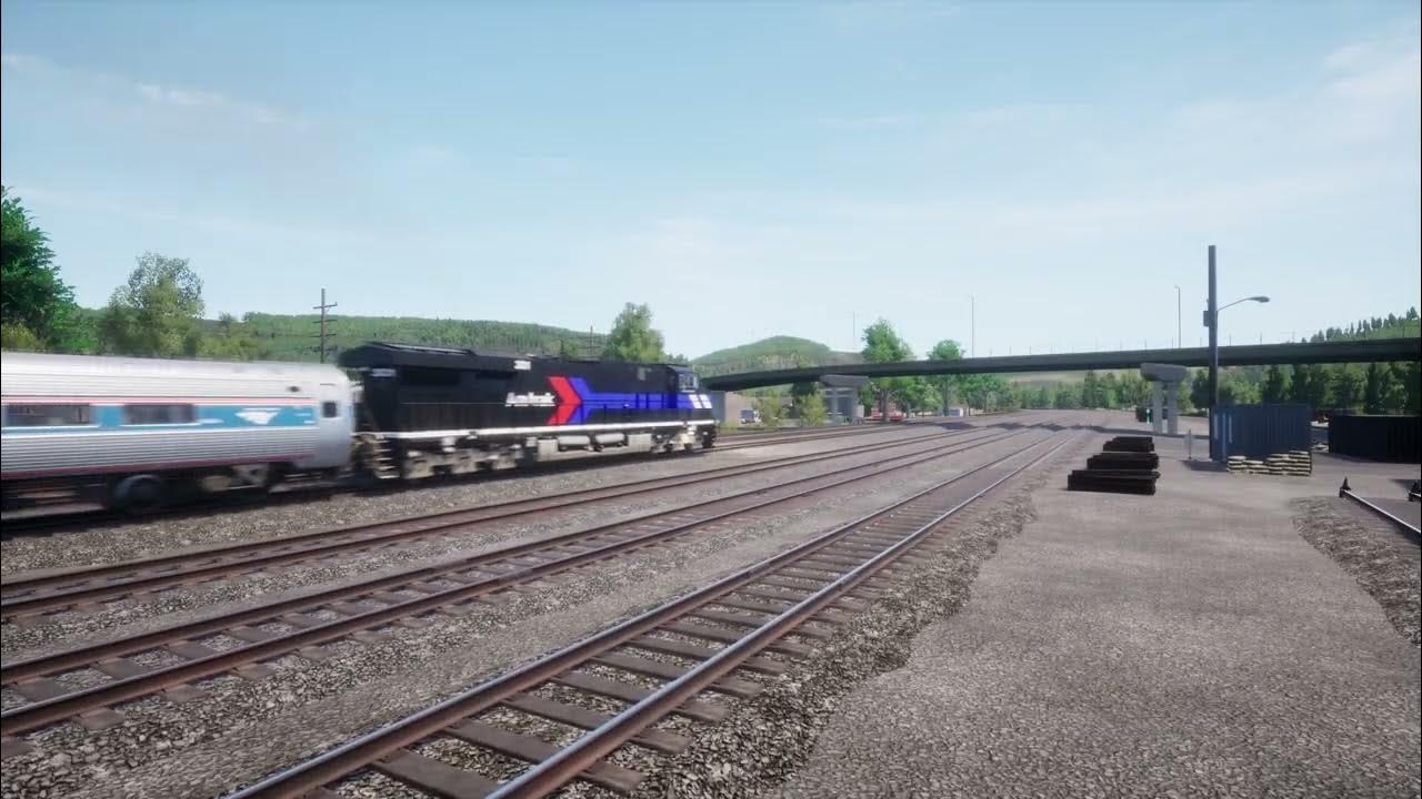 Amtrak “Day 1” ES44C4 leads the Train - YouTube