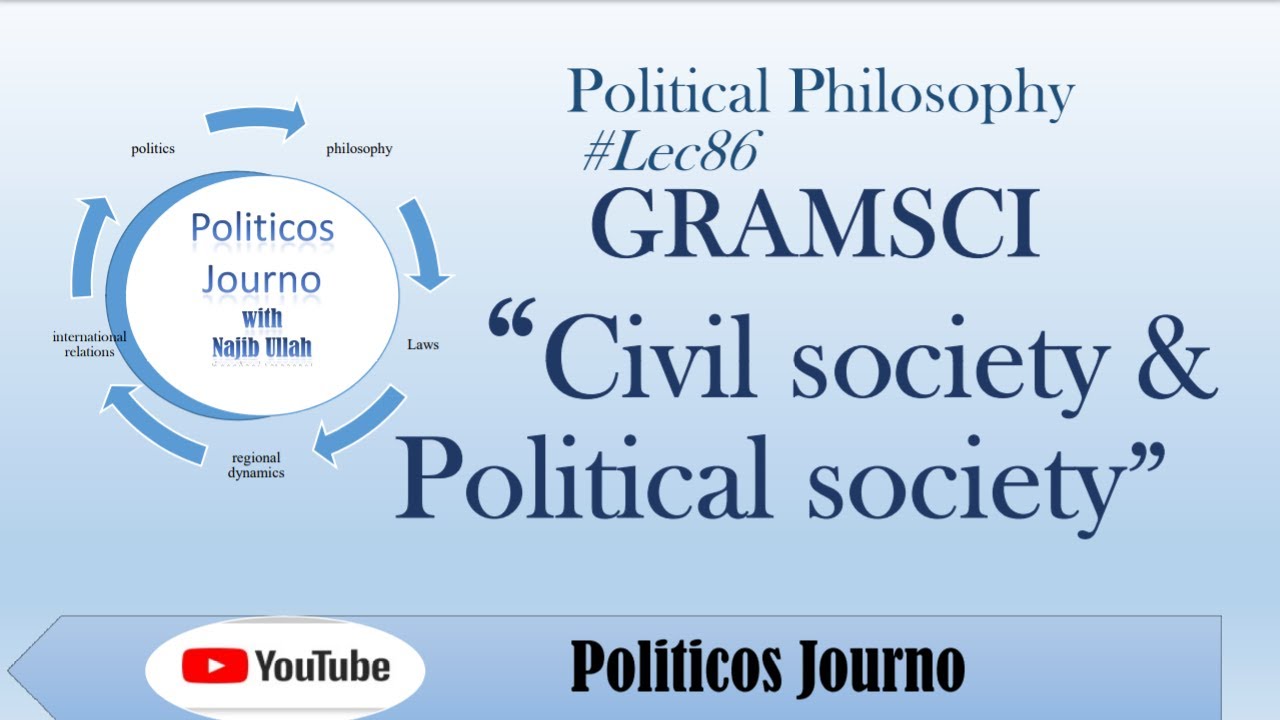 Gramsci: Civil society and Political society. #Pol_Philosophy 87 # ...