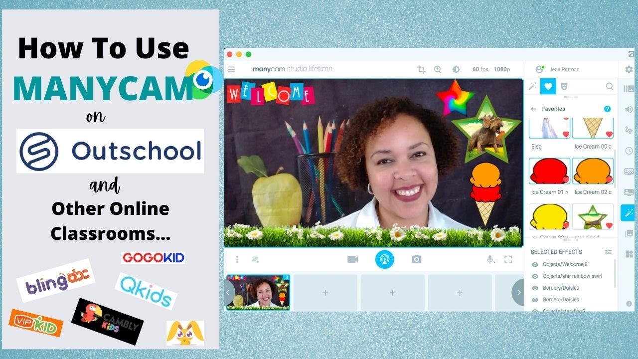 How To Use ManyCam on Outschool⎮Magic Ears | Blingabc | VIKKid ...