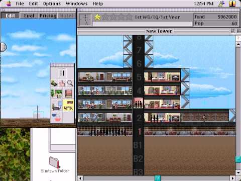 SimTower (Macintosh game 1994 Maxis) - YouTube