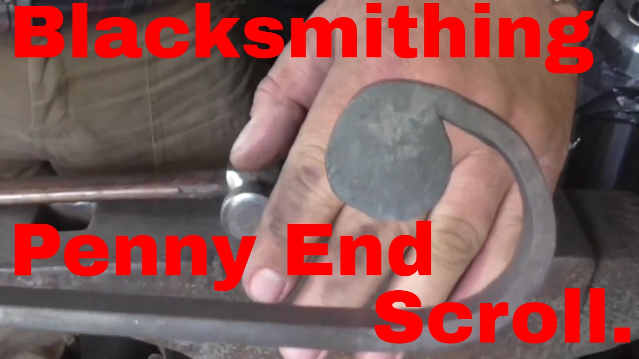Blacksmithing a Penny End scroll - full version. - YouTube