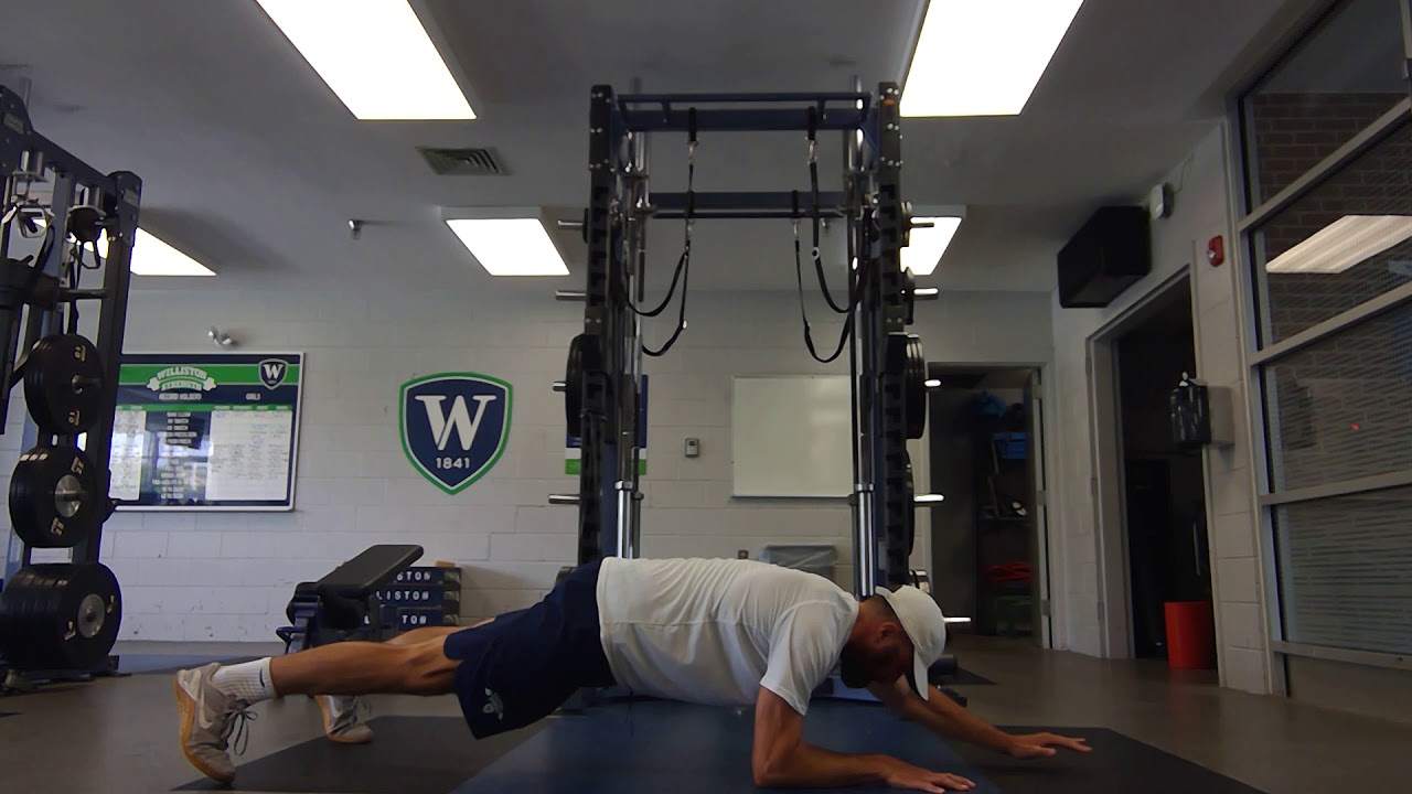 front plank with reach - YouTube