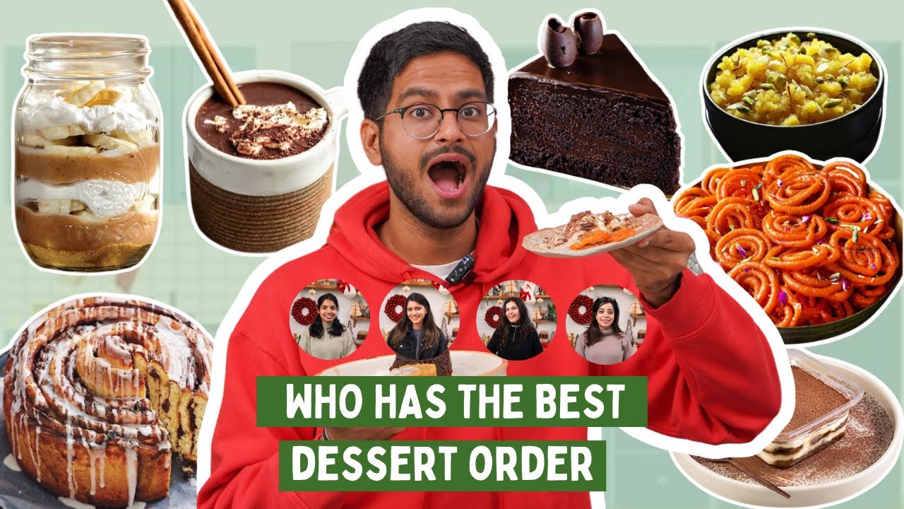 OMG😱WHO HAS THE BEST DESSERT ORDER CHALLENGE?.. FUN DESSERT CHALLENGE ...