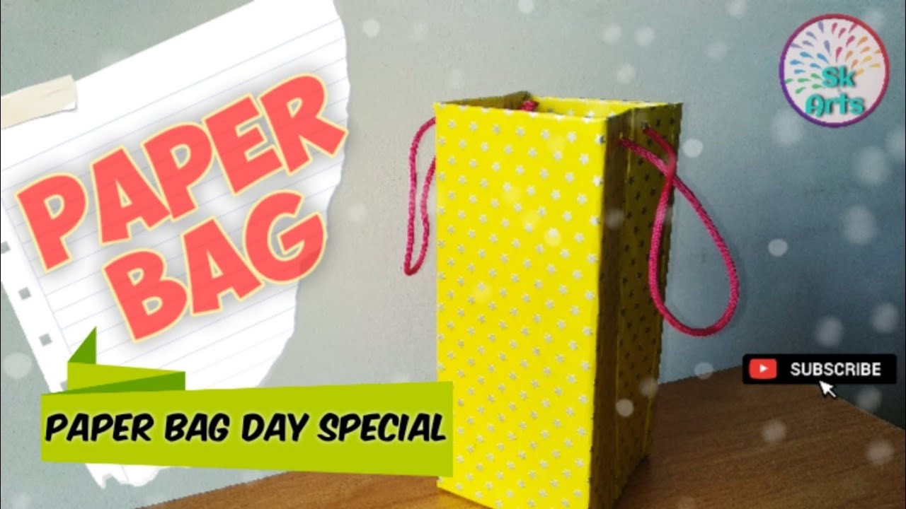 Paper Bag | How to make paper bag at home | Paper bag day Special - YouTube