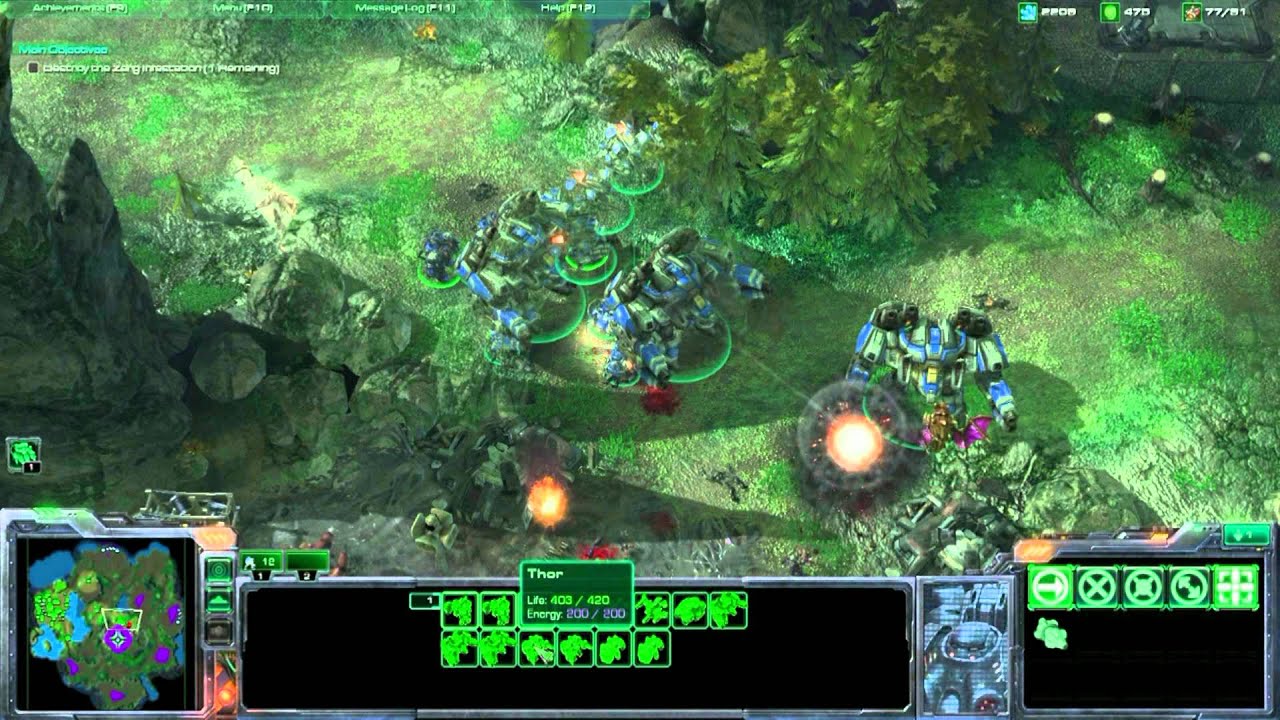 StarCraft 2: Finishing some levels in campaign - YouTube