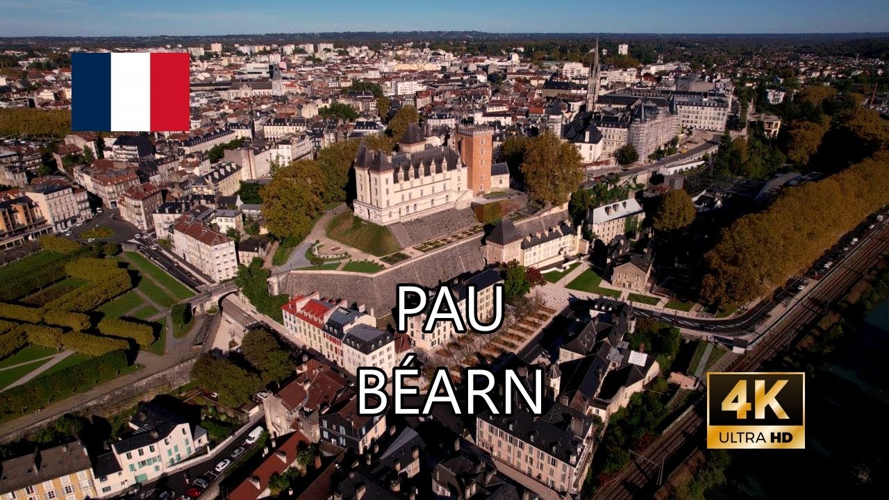 Pau, Béarn, Pyrénées-Atlantiques, France - 4K DJI Air2S Drone Footage ...