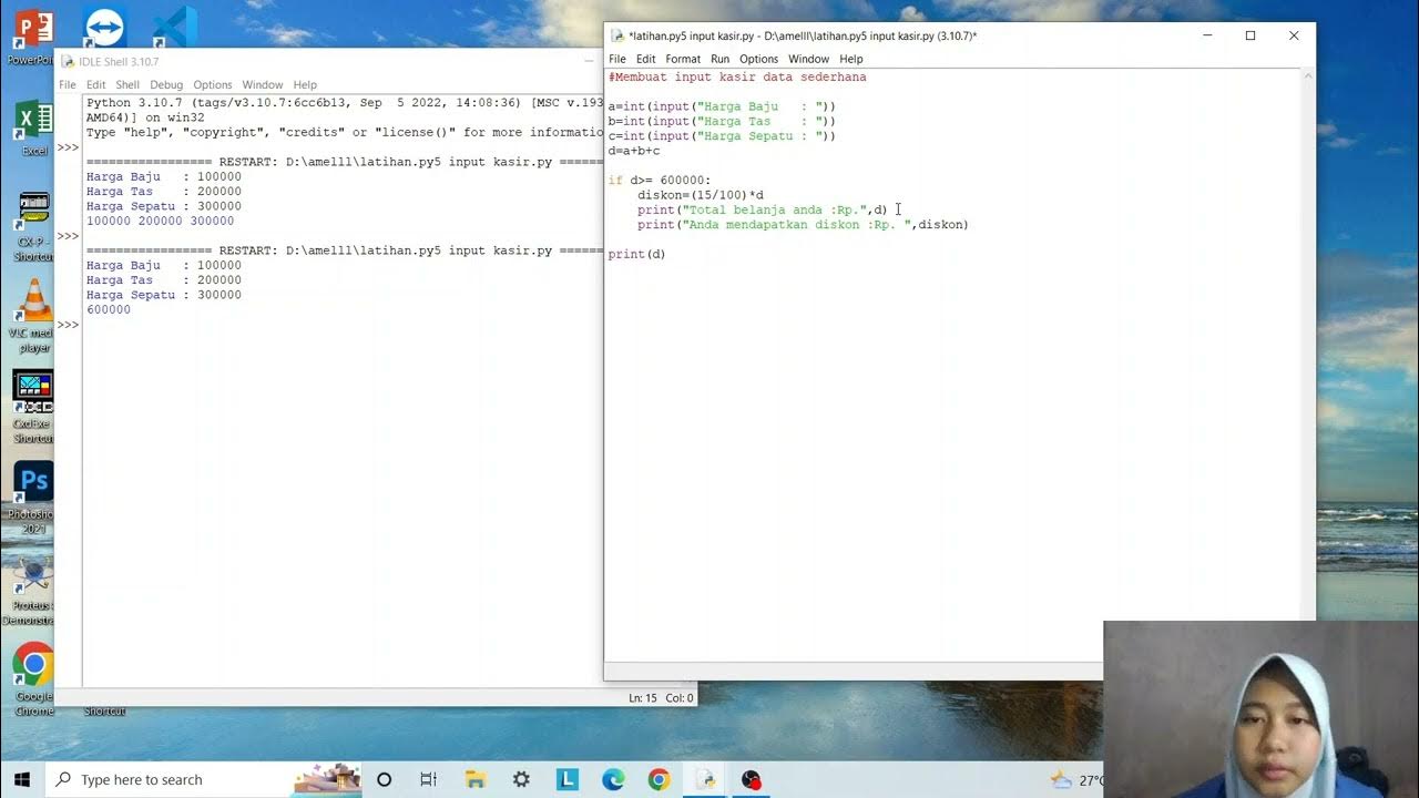 Tugas python 5 #Input Data Kasir Sederhana - YouTube