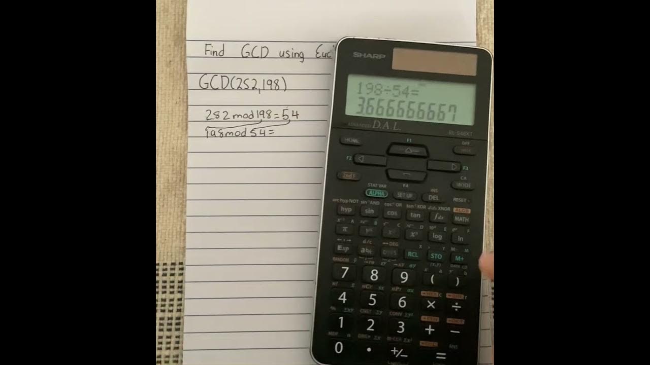 Find GCD of Two Numbers Using Euclidean Algorithm With a Calculator - YouTube