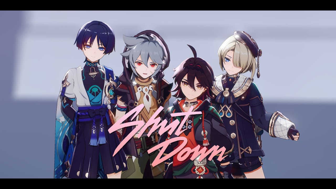 【Genshin/MMD】Freminet&Gaming&Wanderer&Razor - ‘Shut Down’ [4K/60fps ...