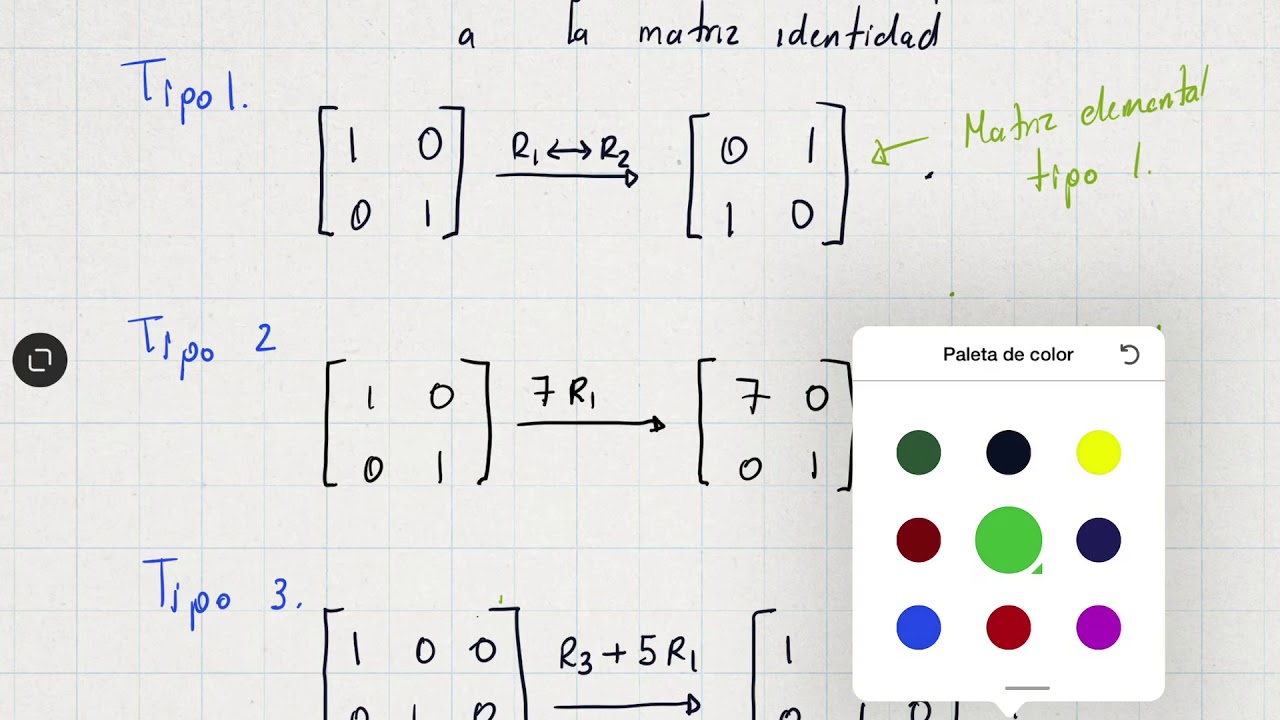 Matrices elementales en Álgebra lineal - YouTube