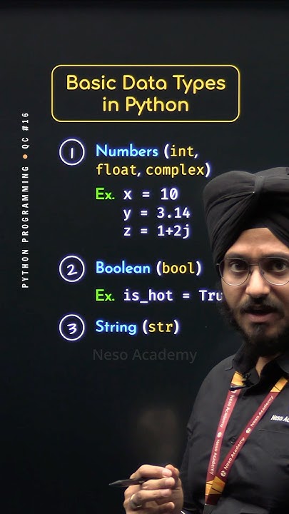 Basic Data Types in Python #Python #NesoAcademy #QuickConcepts - YouTube