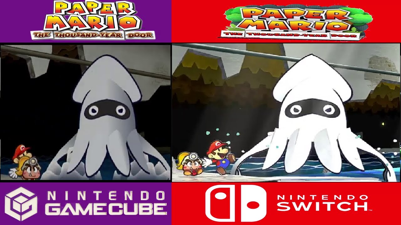 Paper Mario TTYD GC Vs Switch Comparison - Blooper - YouTube