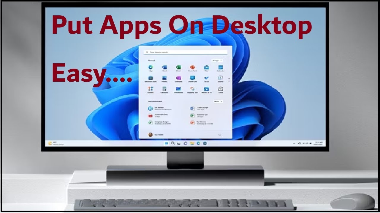 How to Put Apps on Desktop on Windows 11,10 PC - YouTube