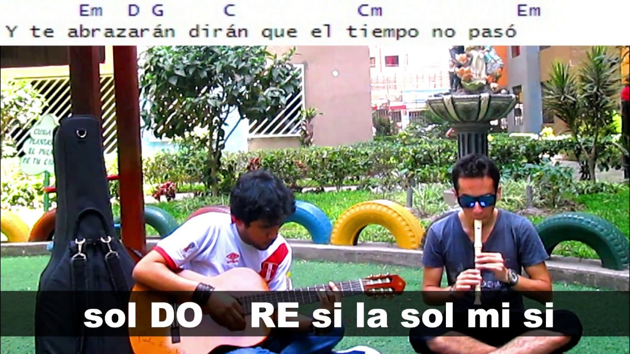 CUANDO PIENSES EN VOLVER Pedro Suárez Vértiz FLAUTA DULCE NOTAS Chords ...