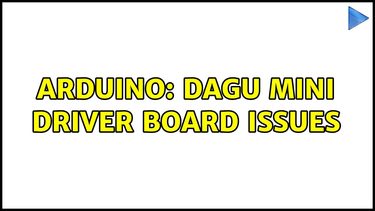 Arduino: Dagu Mini Driver Board Issues (2 Solutions!!) - YouTube