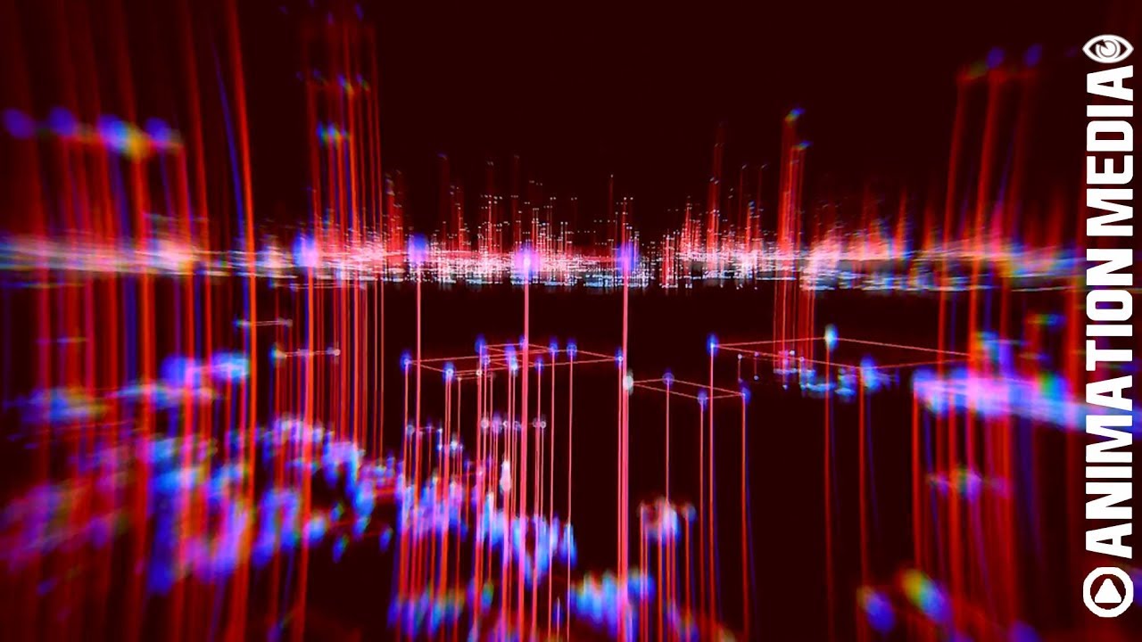 DIGITAL GRID | URBAN CITY GLOW BUILDINGS | FREE STOCK ANIMATION ...