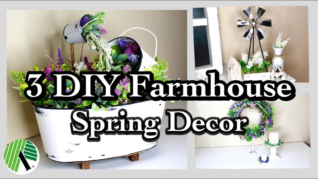 DIY Farmhouse Spring Decor | DIY Dollar Tree Farmhouse Spring Decor ...