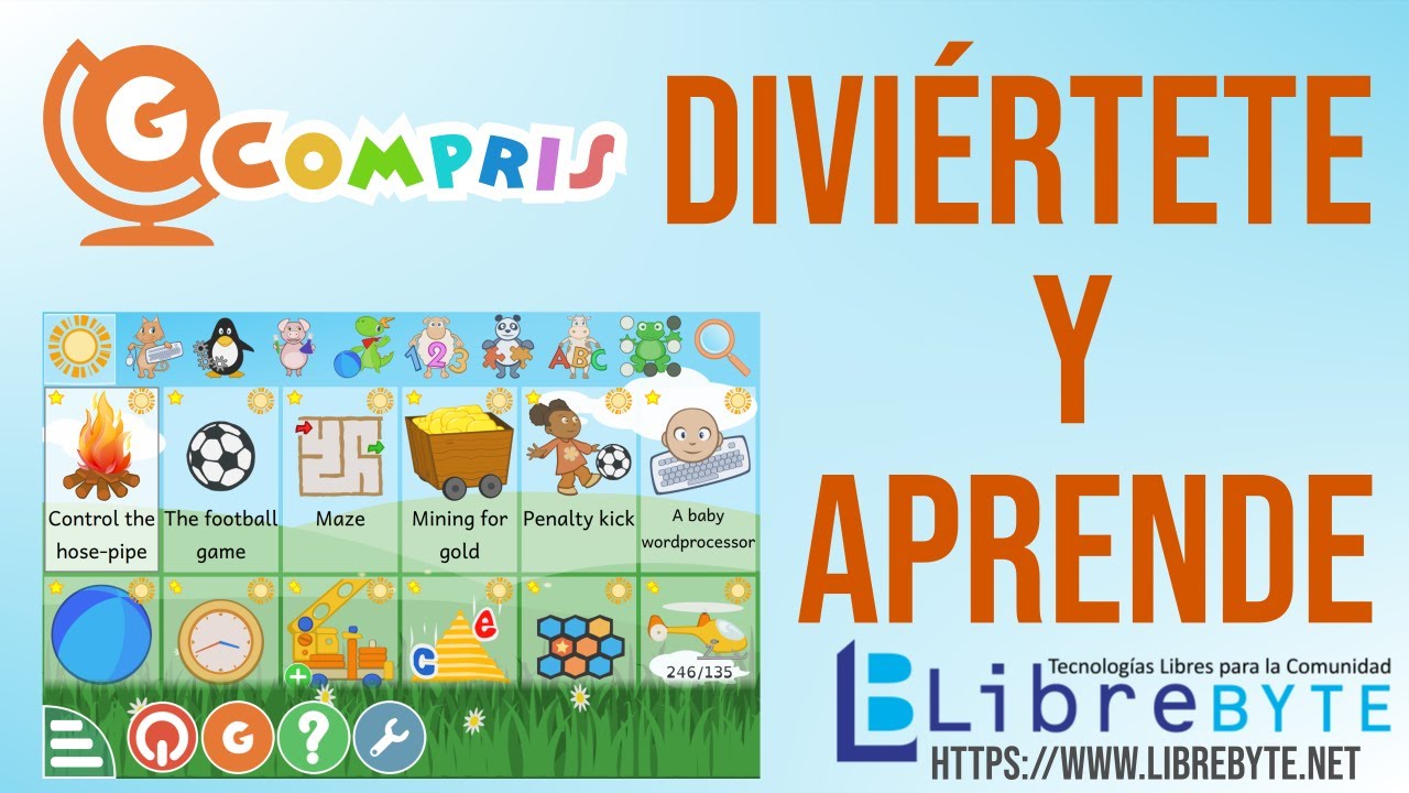 Diviértete y aprende con GCompris una suite educativa para los peques ...