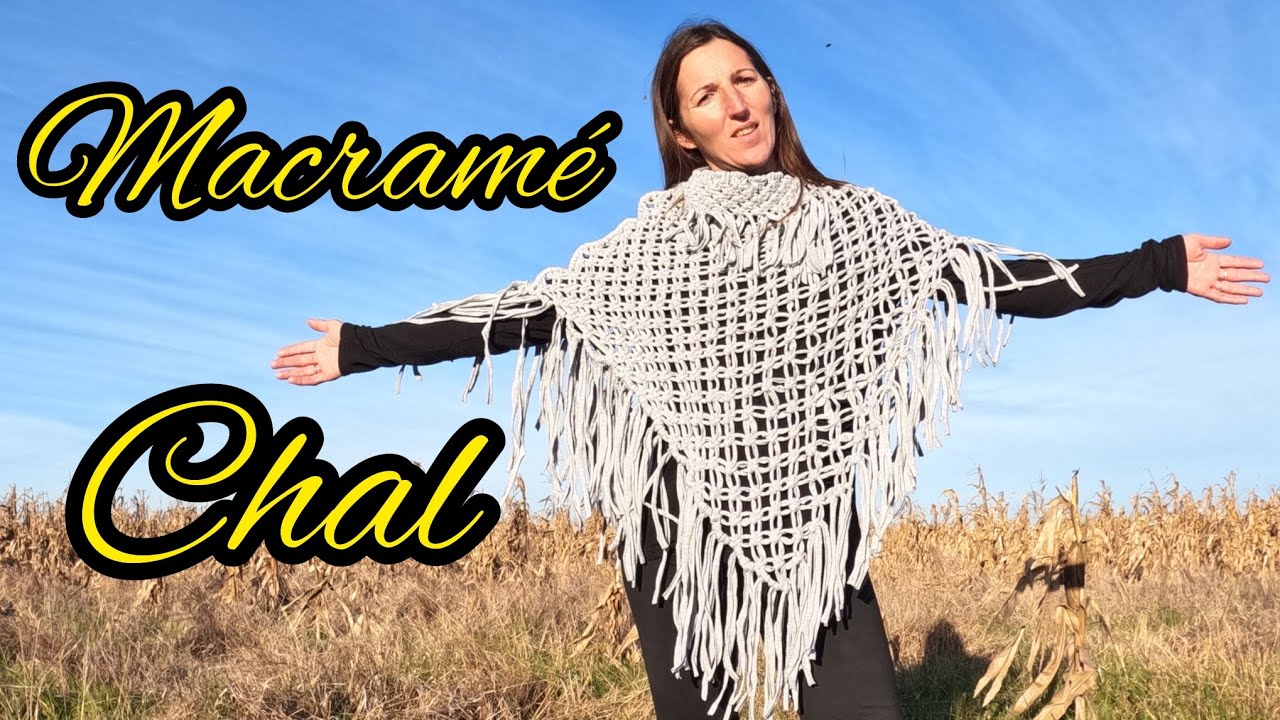 DIY Easy, How to make a Macramé Shawl. Scarf in Macramé. Comment ...