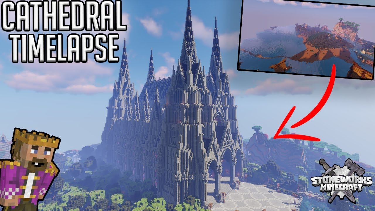 MASSIVE Cathedral Timelapse | Stoneworks Minecraft Server - YouTube