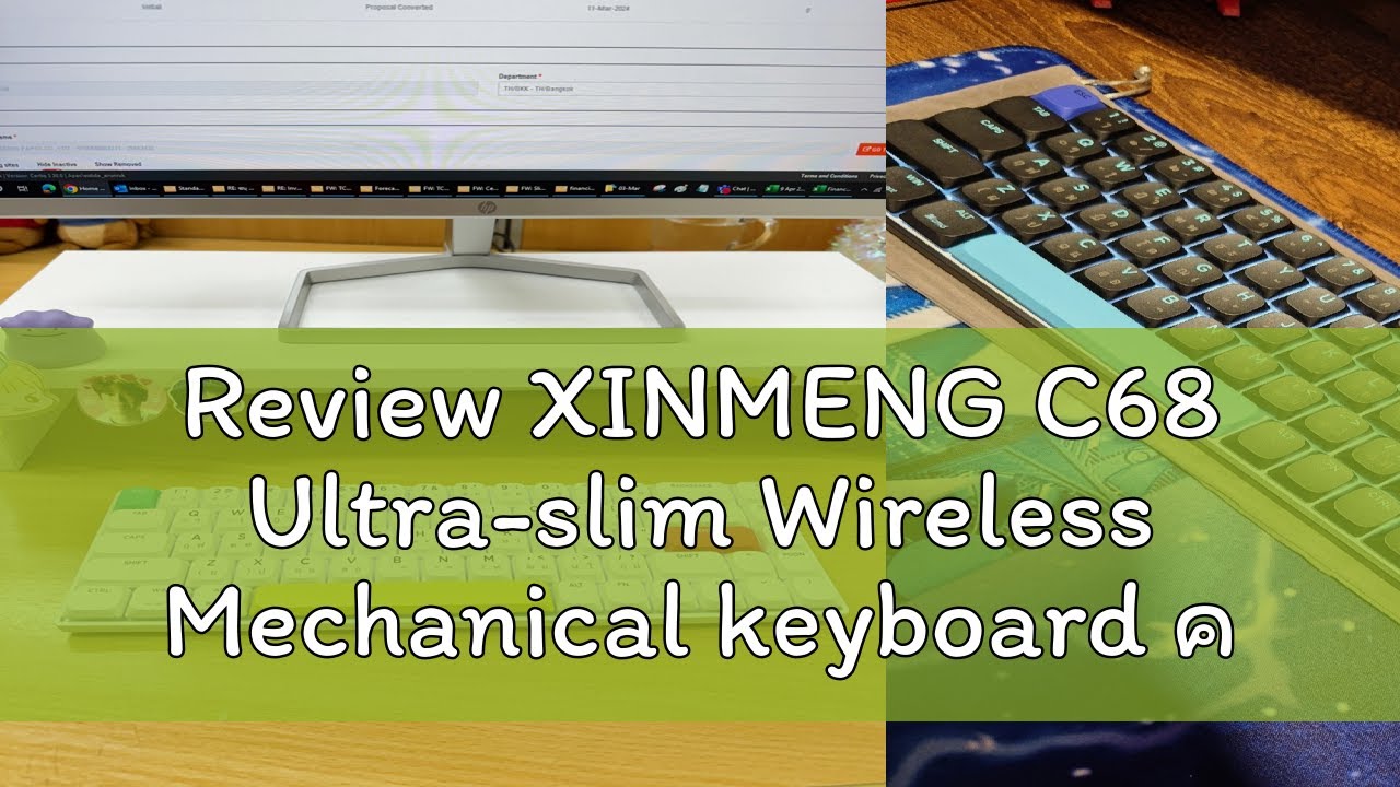 Review XINMENG C68 Ultra-slim Wireless Mechanical keyboard คีย์บอร์ดไร้ ...