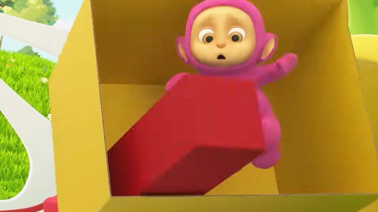 Ping FALLS From The Cardboard Box Fort! ★ Tiddlytubbies - YouTube