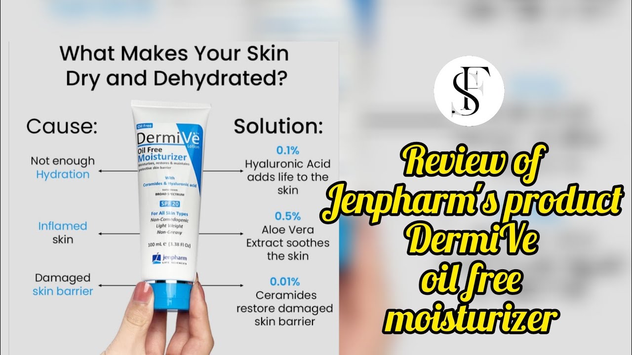 unboxing & review of DermiVe oil free moisturizer by Jenpharm #dermive ...