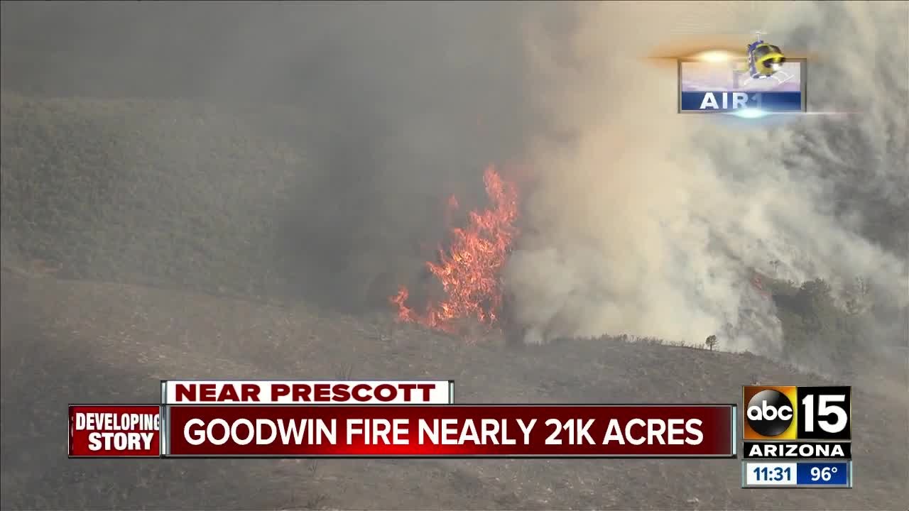 Latest information about the Goodwin fire south of Prescott - YouTube