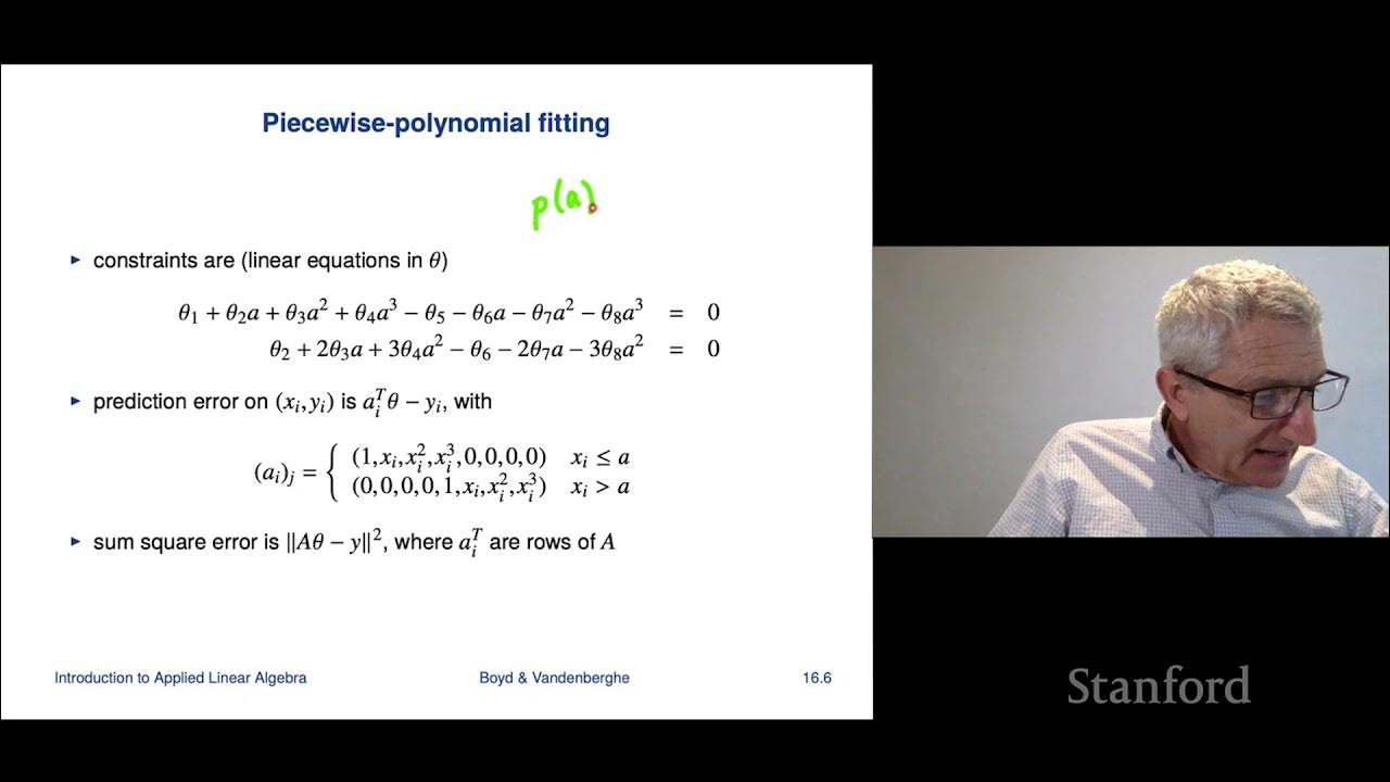 Stanford ENGR108: Introduction to Applied Linear Algebra | 2020 | Lecture 45-VMLS constrained LS ...