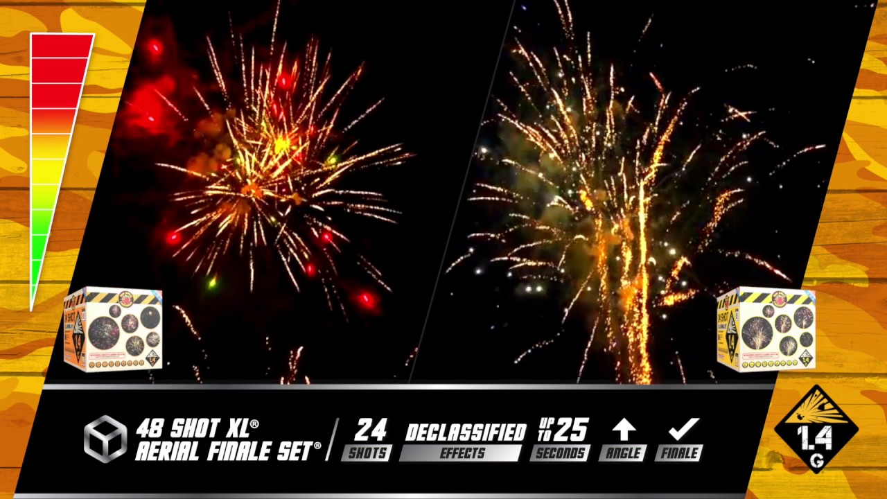 2017 1.4G 48 Shot XL Aerial Finale Set Fireworks R-4222 - YouTube