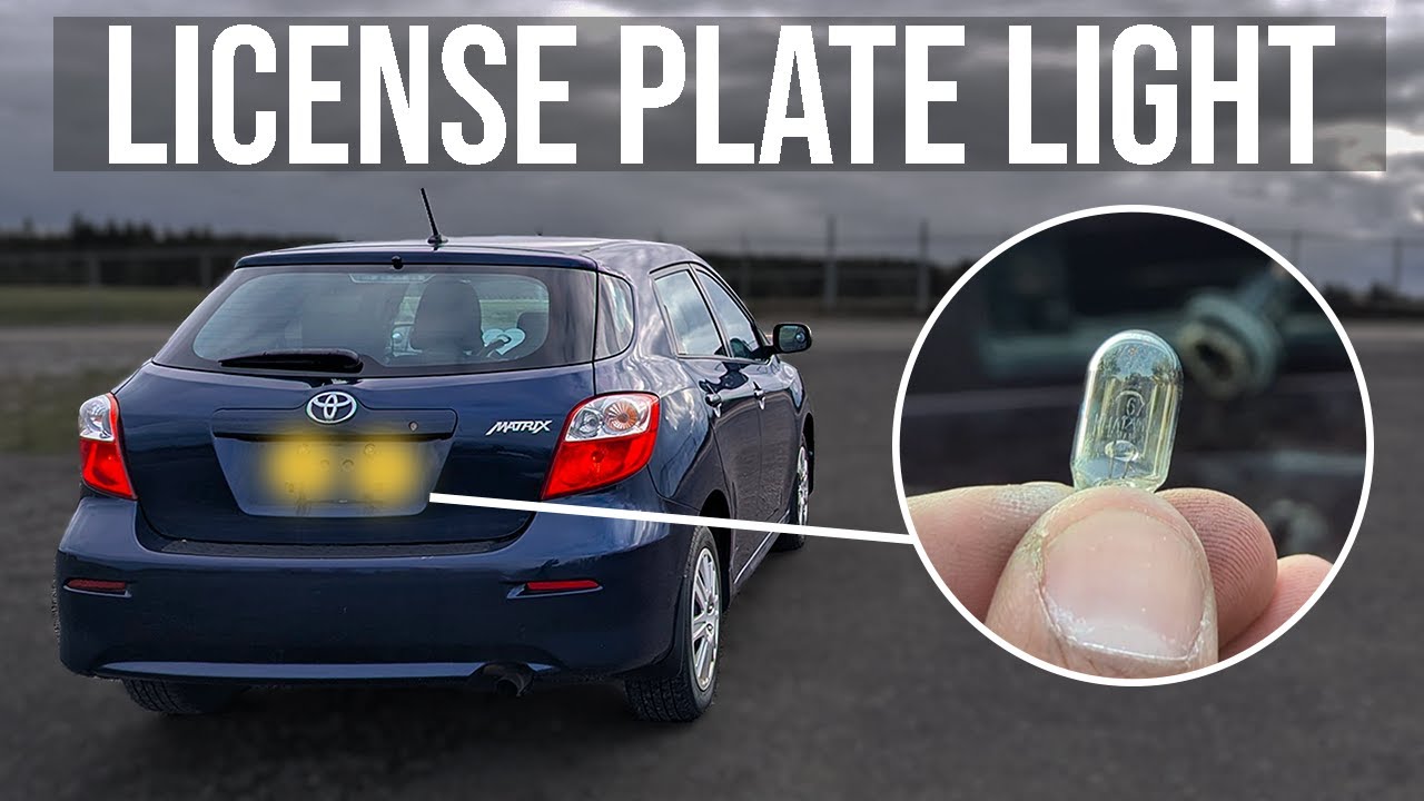 How to Replace License Plate Light Bulb - Toyota Matrix (2009-2014 ...