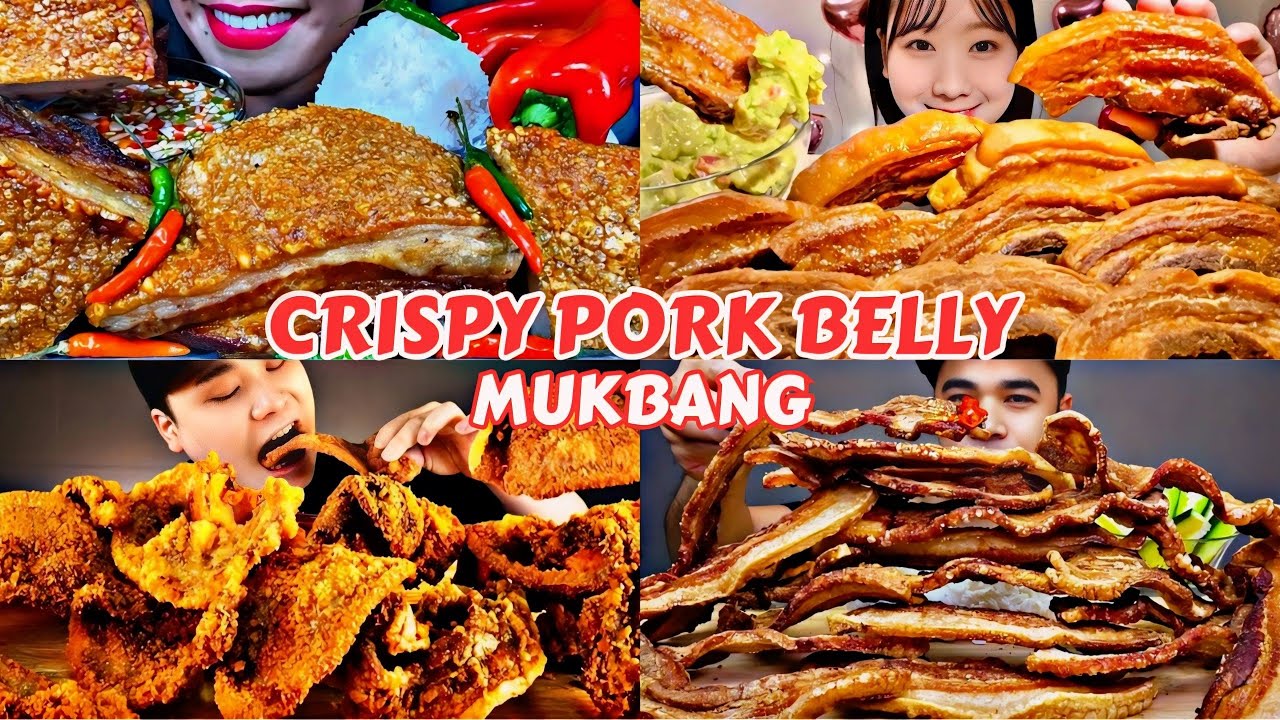 Crispy Pork Belly | Crispier Crunchier Juiciest Pork Belly Mukbang ASMR ...