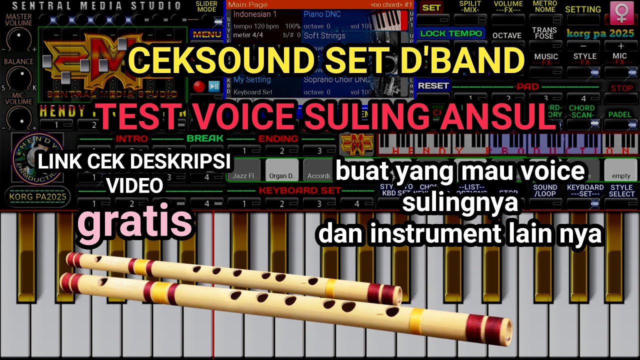 CEKSOUND set D'band dan Suling Ansul - YouTube