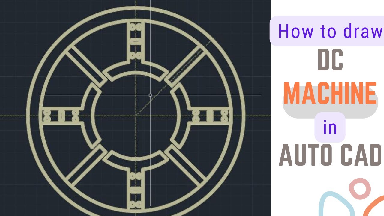 How to draw dc machine in Auto CAD - YouTube