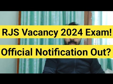 RJS VACANCY 2024 Official Notification Out? || Fake! - YouTube