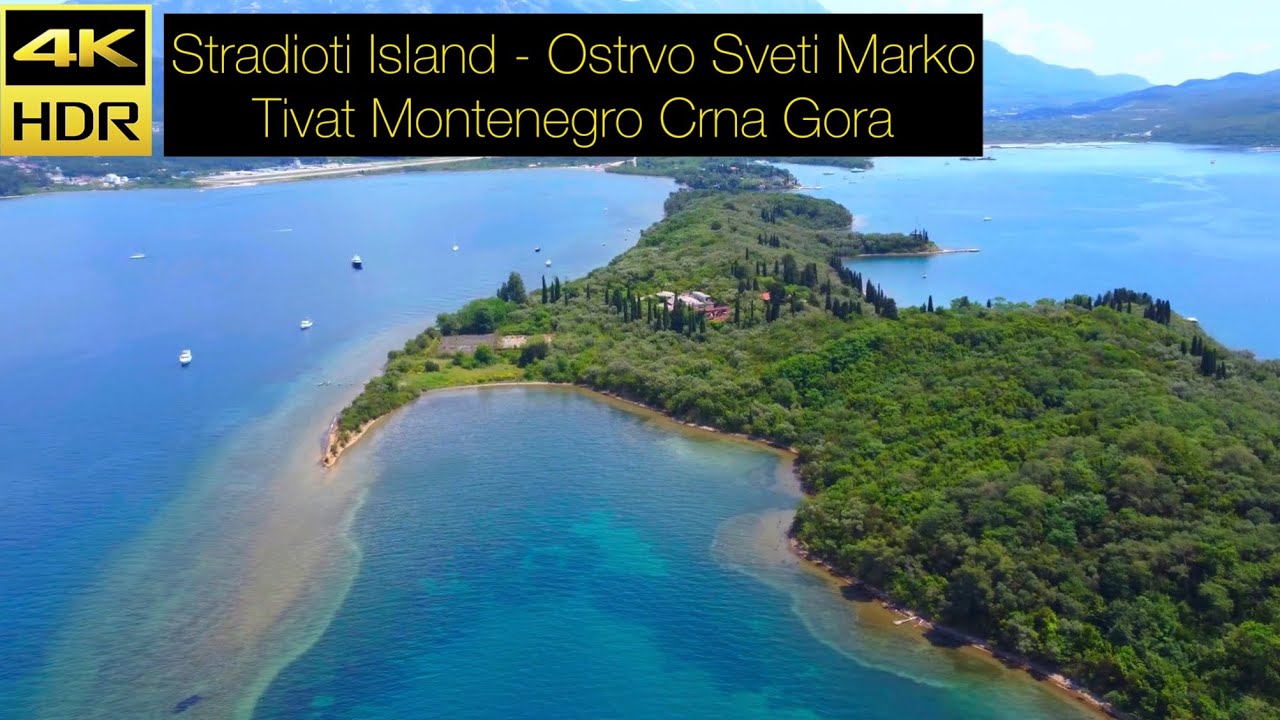 Stradioti Island - Ostrvo Sveti Marko [Aerial View] Tivat Montenegro ...