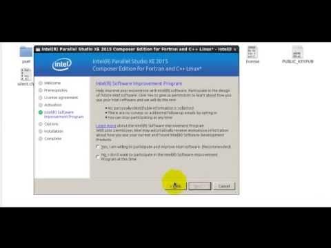 Intel Parallel Studio XE Composer Edition fortran & C++ for linux install - YouTube