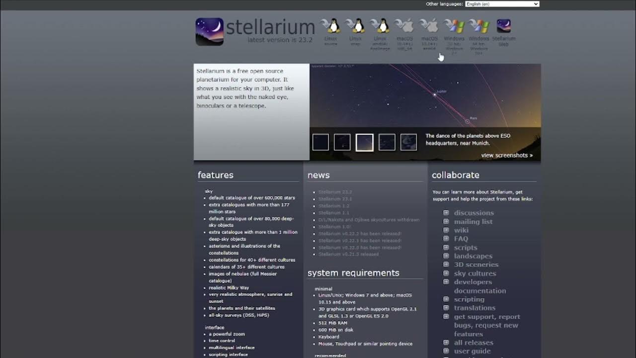 شرح تنزيل برنامج ستيلاريوم How to setup Stellarium - YouTube