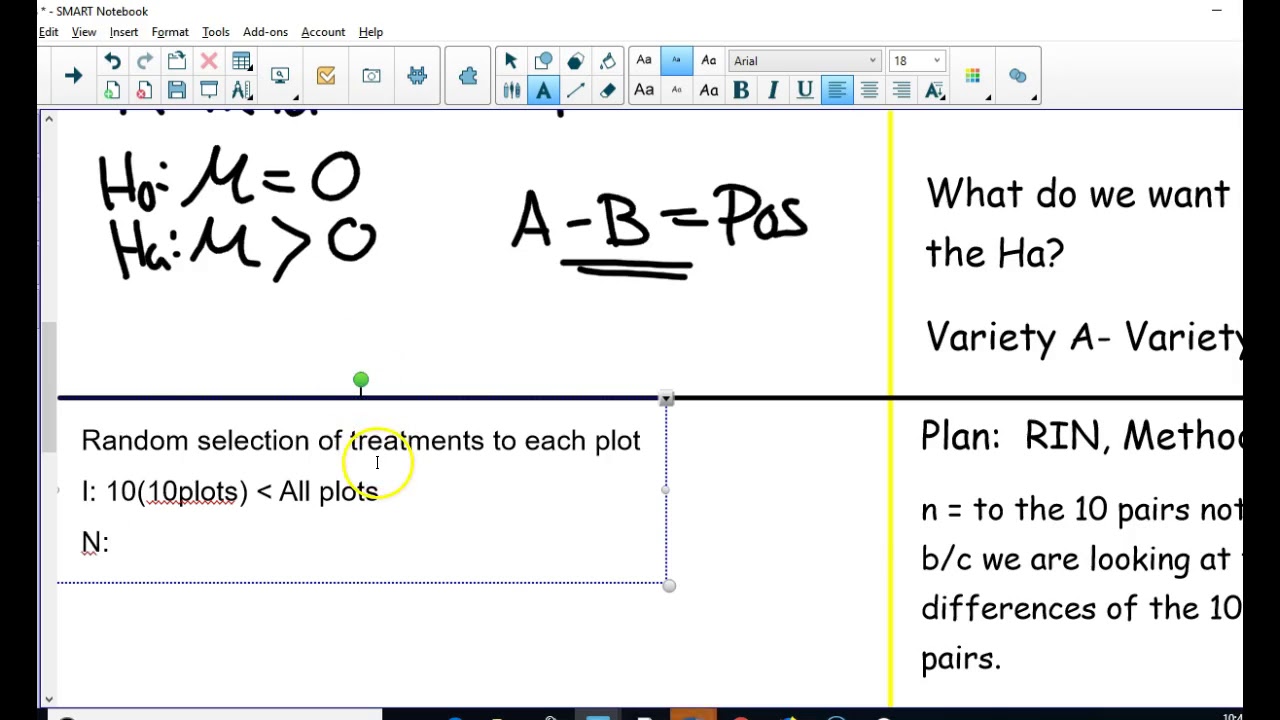 #75 1-Sample t-etst for matched pairs - YouTube