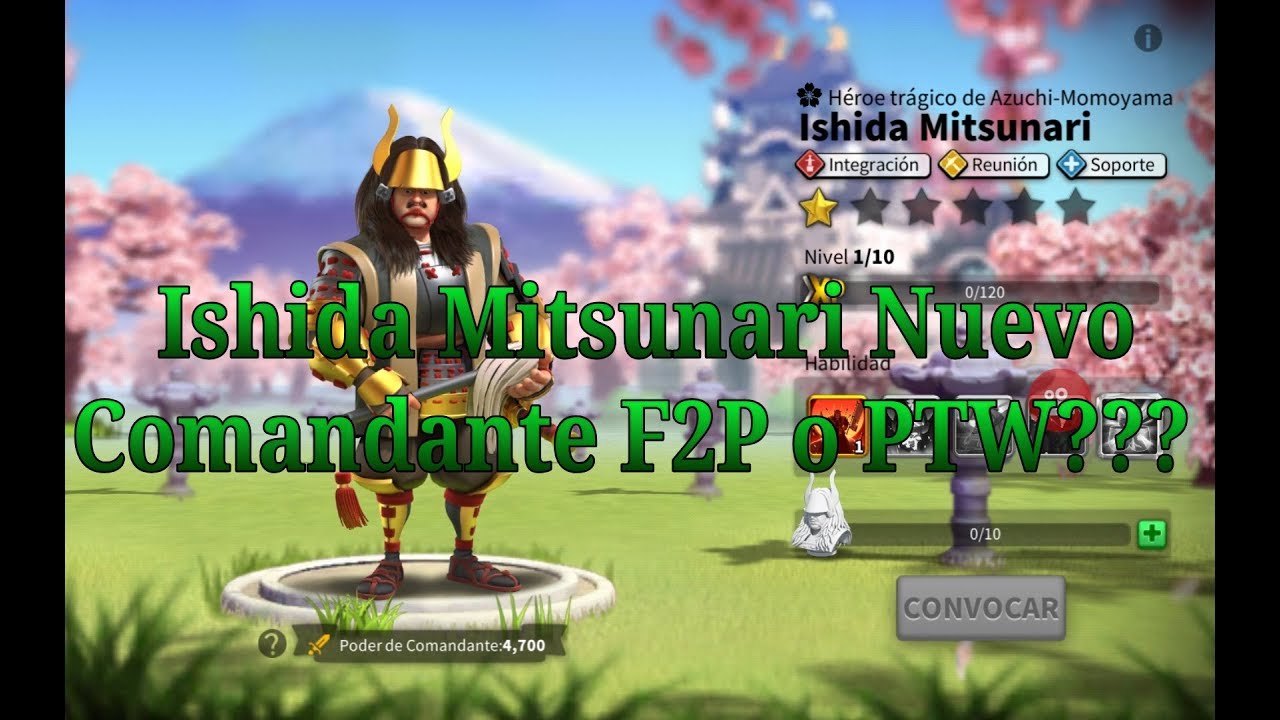 Ishida Mitsunari Nuevo Comandante Legendario F2P??? o PTW ? - Rise of ...