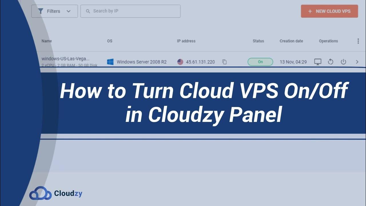How to Turn Cloud VPS On/Off in Cloudzy - YouTube