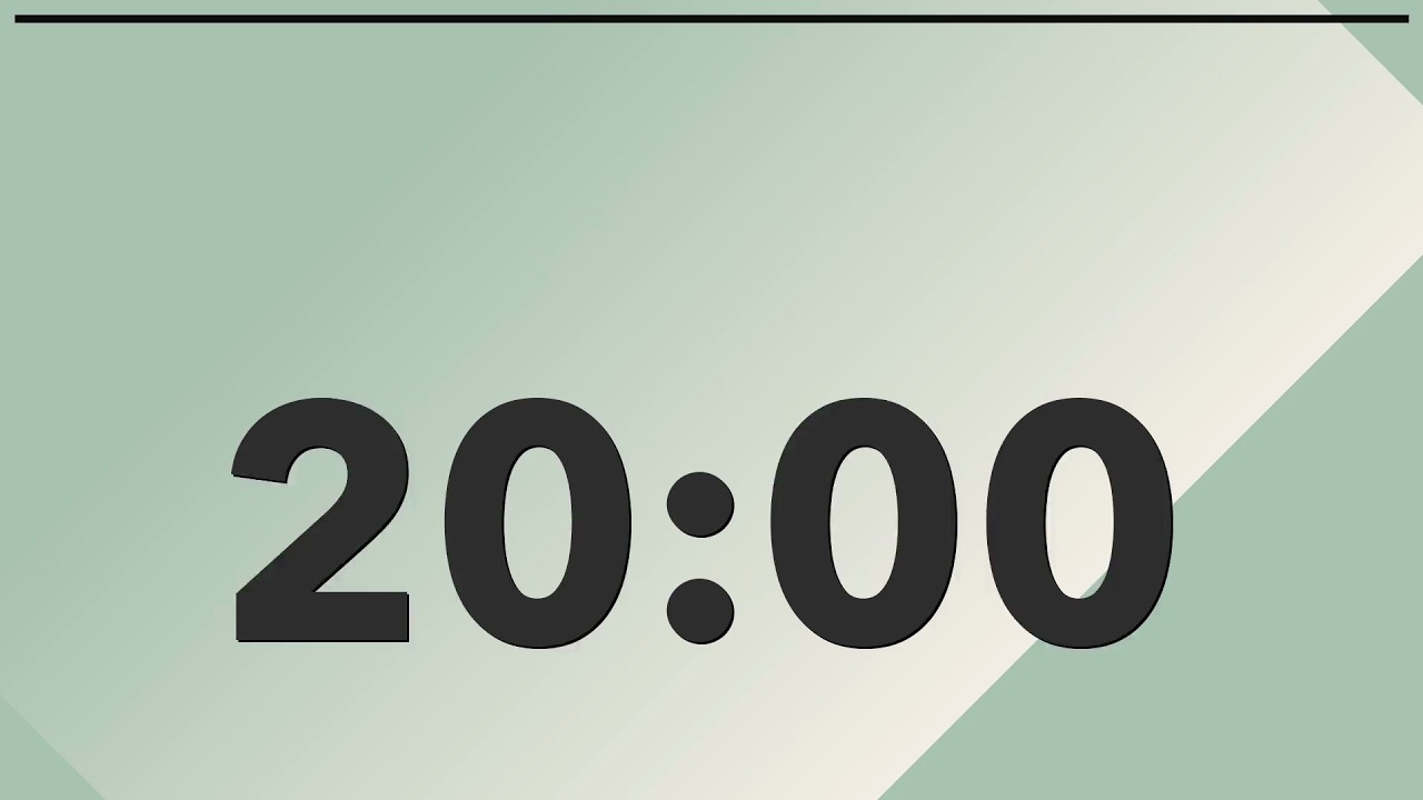 20 Minute Classroom Timer | Silent, Low Distraction (Spring Sage) - YouTube